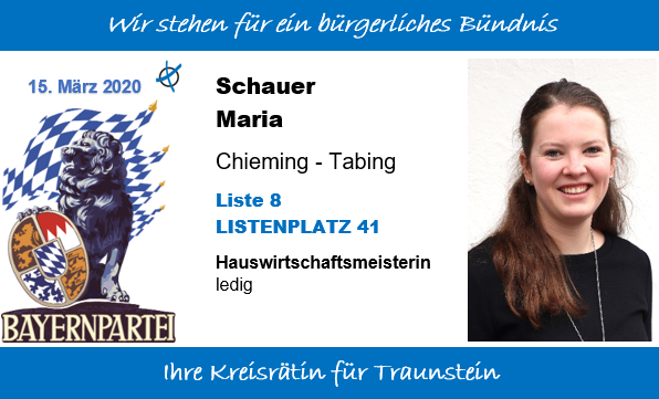 Kandidaten - Bayernpartei e.V., Kreisverband Traunstein